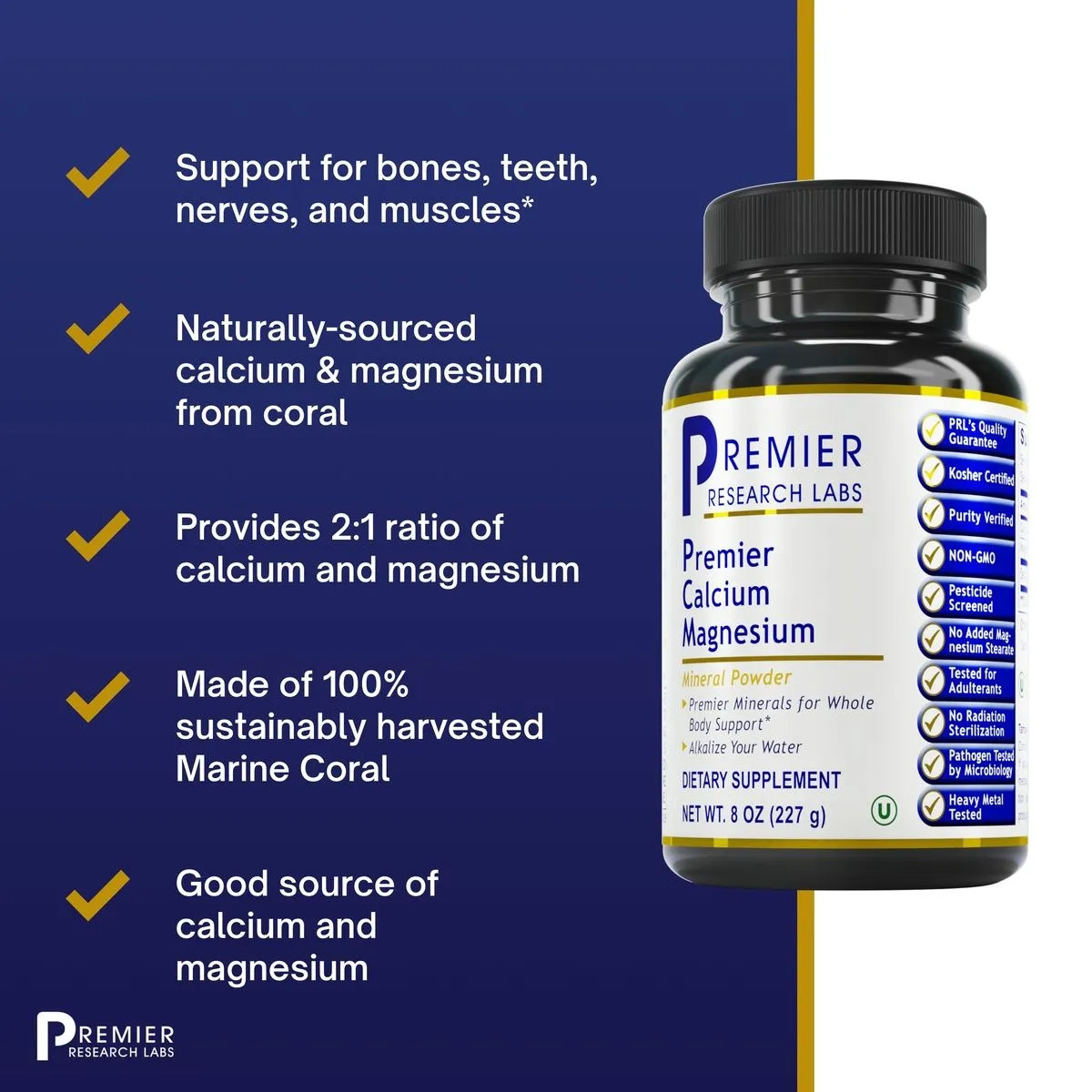 Premier Calcium Magnesium Powder | Bone, Joint & pH Support