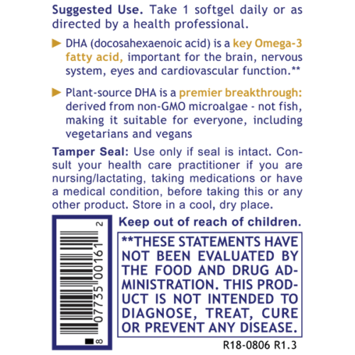 Premier DHA | Plant-Based Omega-3 for Brain & Heart Health